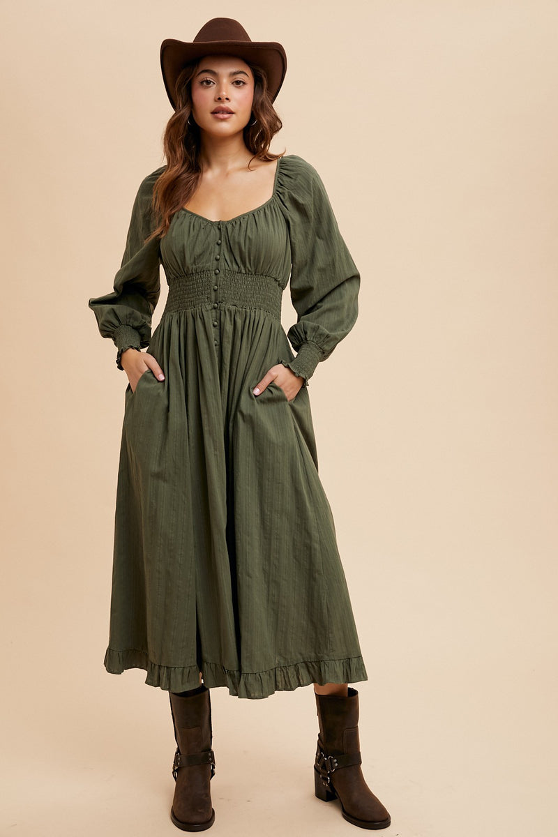 Cotton Button Down Midi Dress – MB Flower Mound